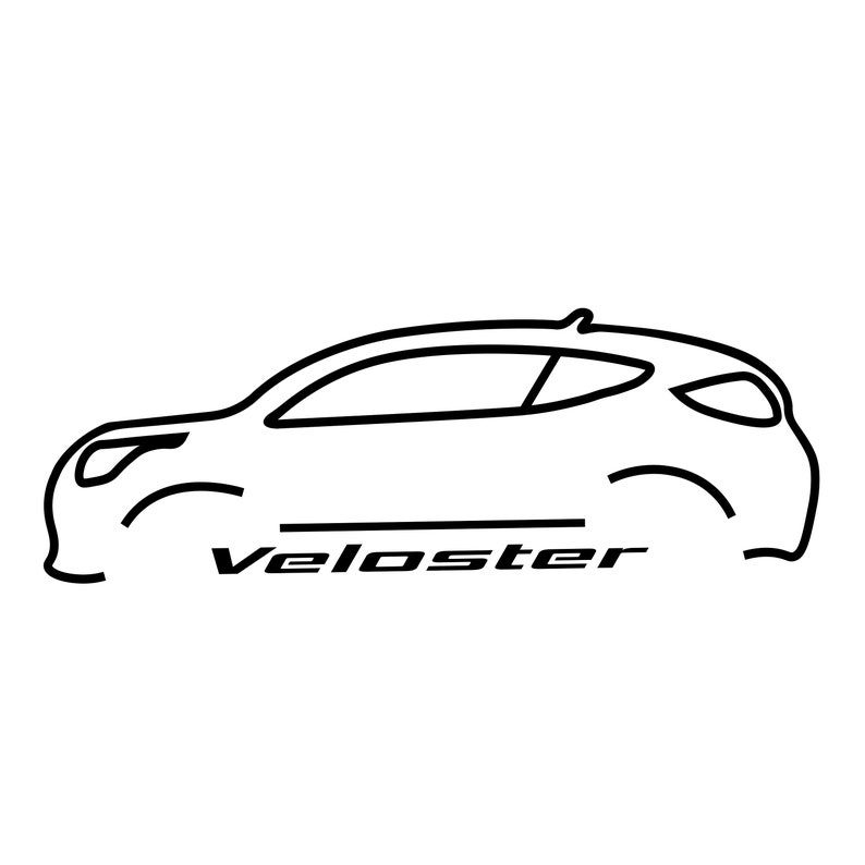Hyundai Veloster Silhouette Vinyl Decals 4 6 & 8 Inches - Etsy