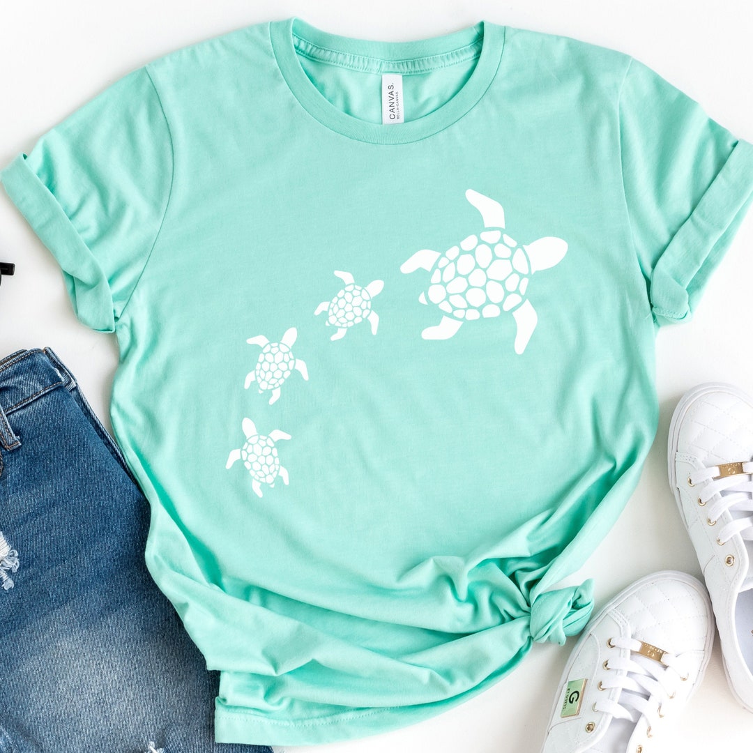 SEA TURTLE SHIRT Sea Turtle Family Tee Summer Shirt Beach T-shirt Save ...