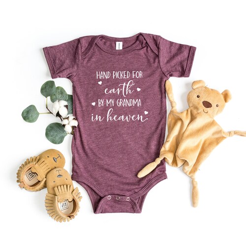 Hand Picked for Earth by My Pop Pop in Heaven Bodysuit I - Etsy