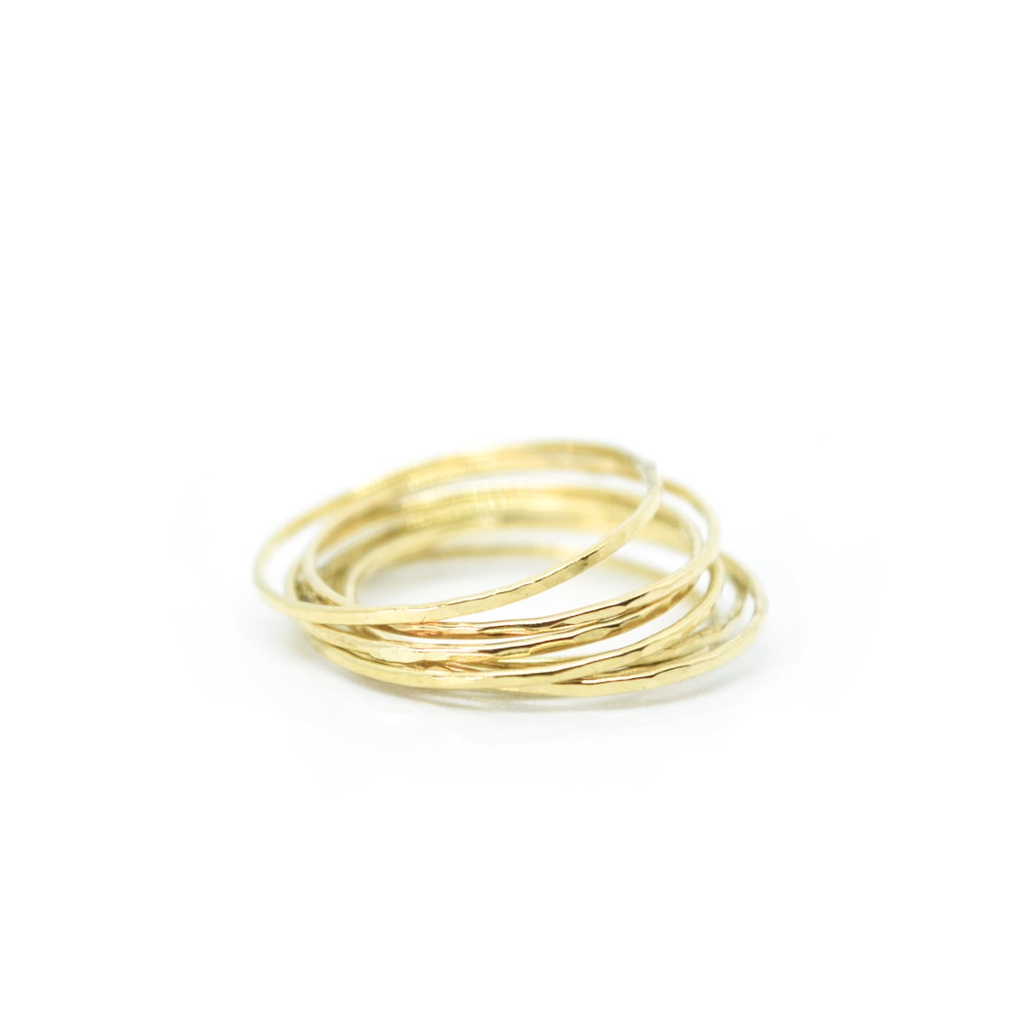 14k Solid Gold Thin Stacking Ring Set Stacking Ring Set Gold | Etsy