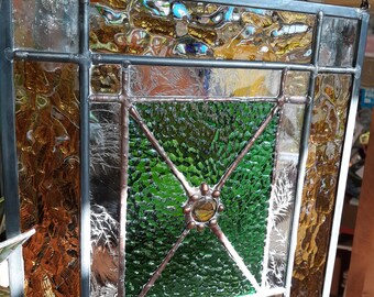 Hanging Glass Panel - Etsy