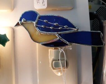 Stained Glass Night Light Bird - Etsy