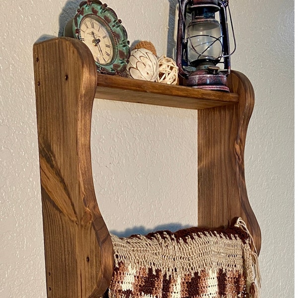 Wood Quilt Wall Mounted Rack - Etsy