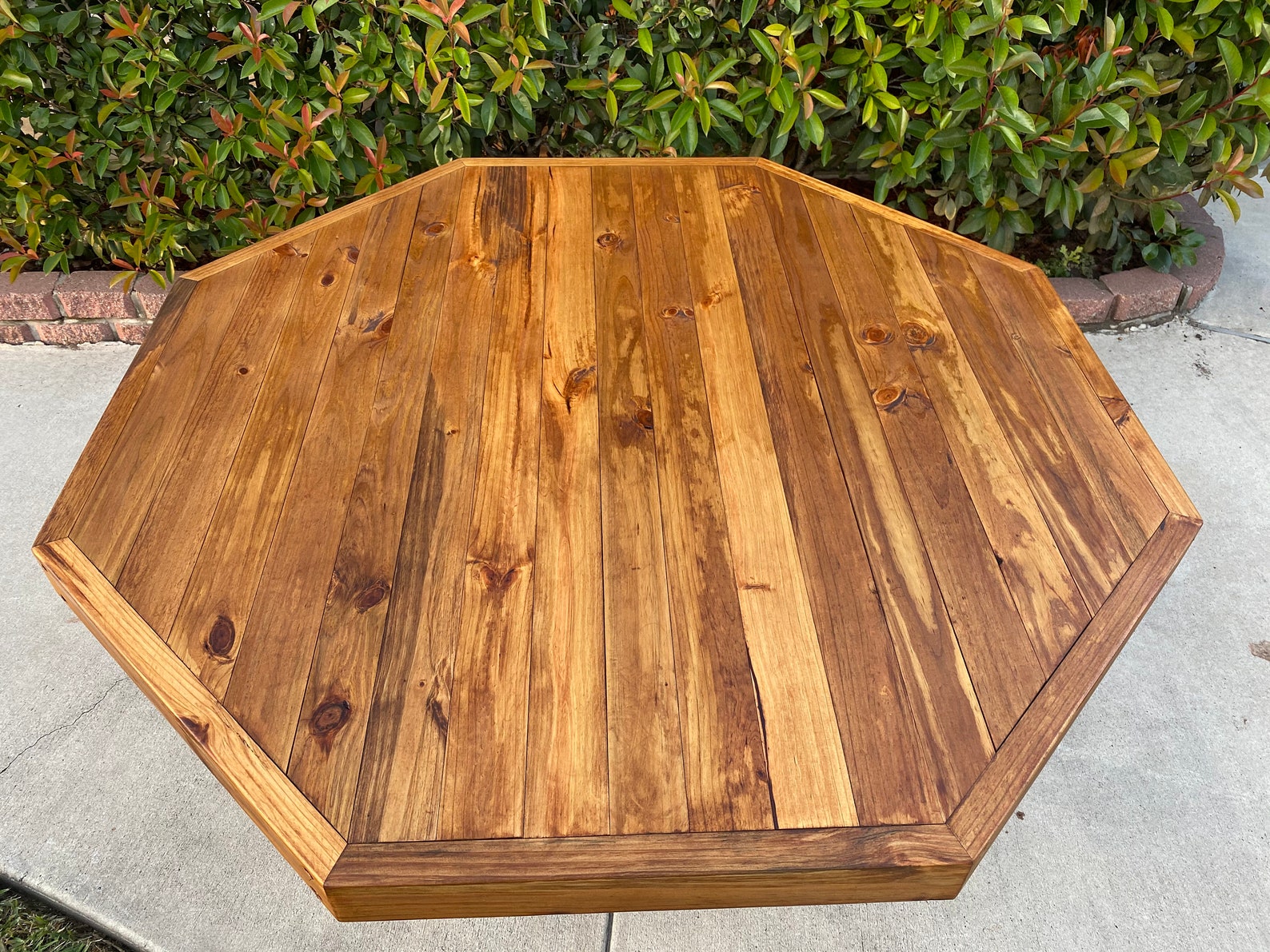 Handcrafted Octagon Outdoor Porch Table Solid Wood | Etsy