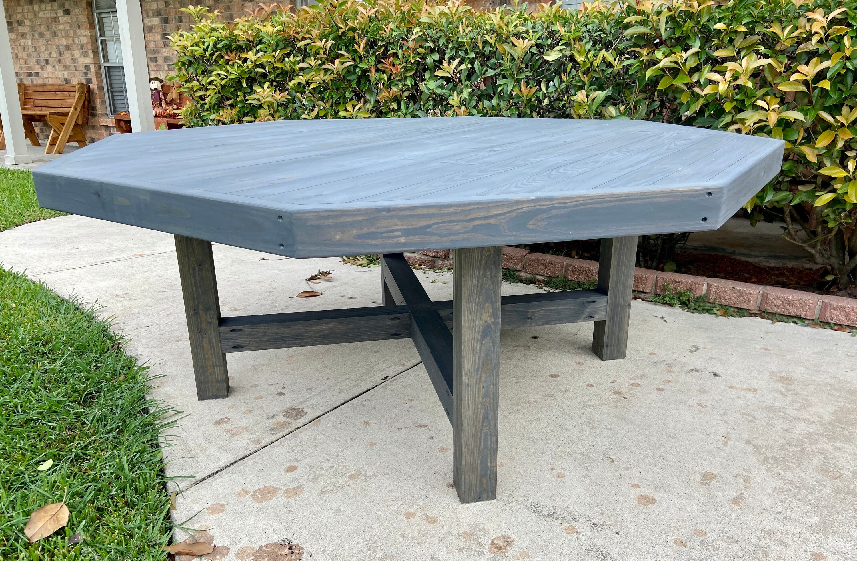 Handcrafted Octagon Outdoor Porch Table Solid Wood Etsy UK