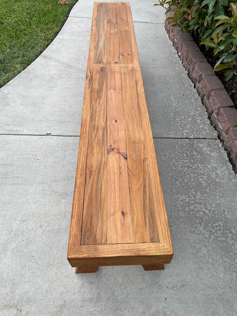 Handcrafted Outdoor Wood Bench Solid Wood | Etsy