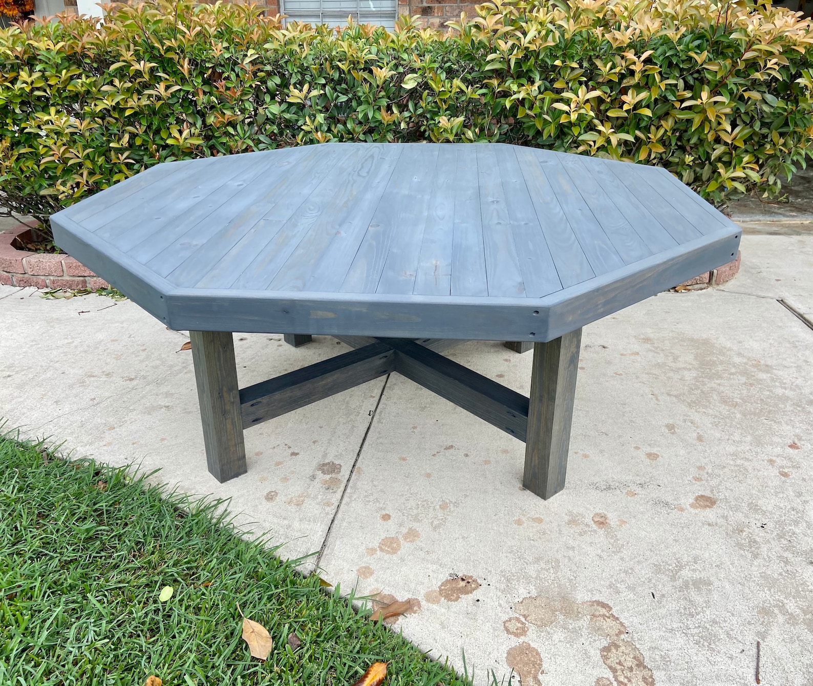 Handcrafted Octagon Outdoor Porch Table Solid Wood | Etsy