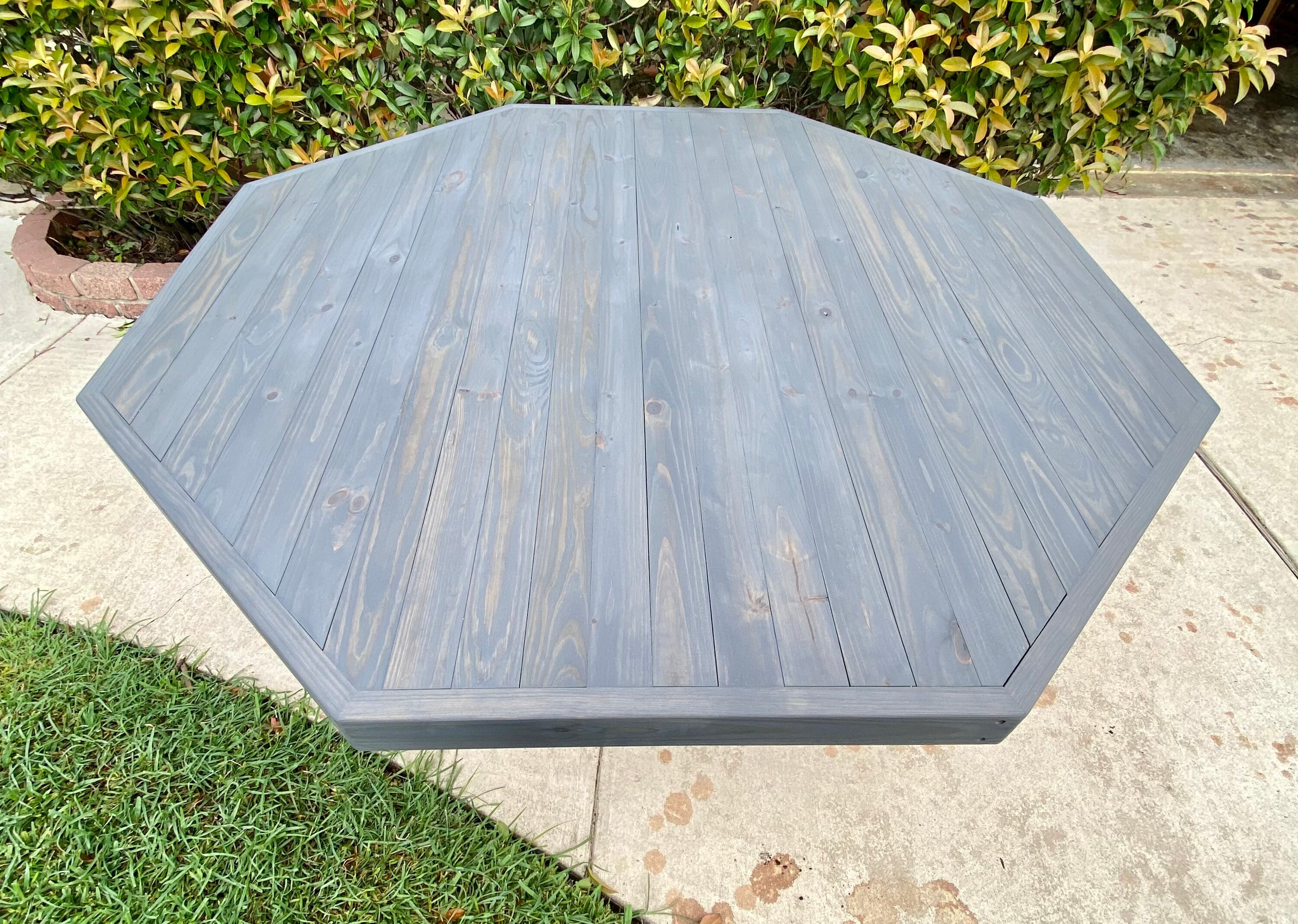 Handcrafted Octagon Outdoor Porch Table Solid Wood | Etsy