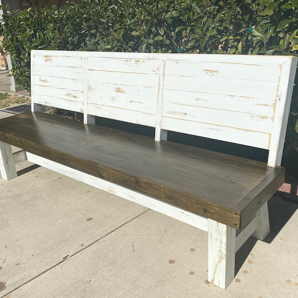 Bench With Back - Etsy