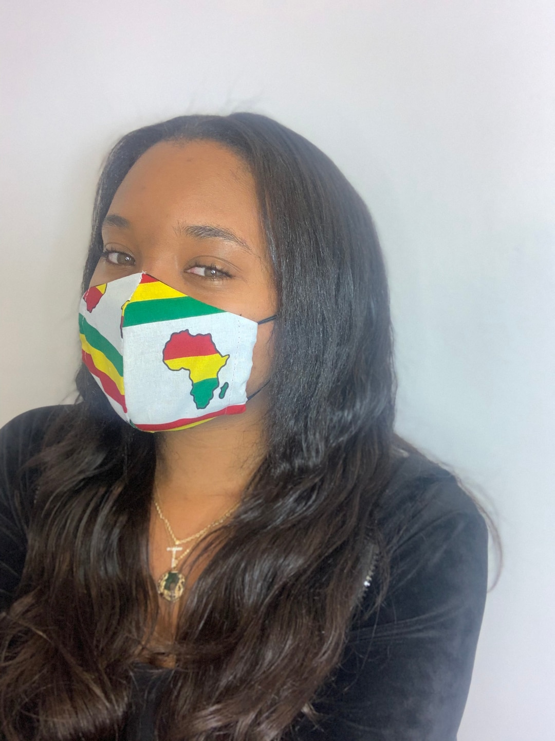 African Print Face Mask - Black History Month an Kara Fabric, Tribal ...