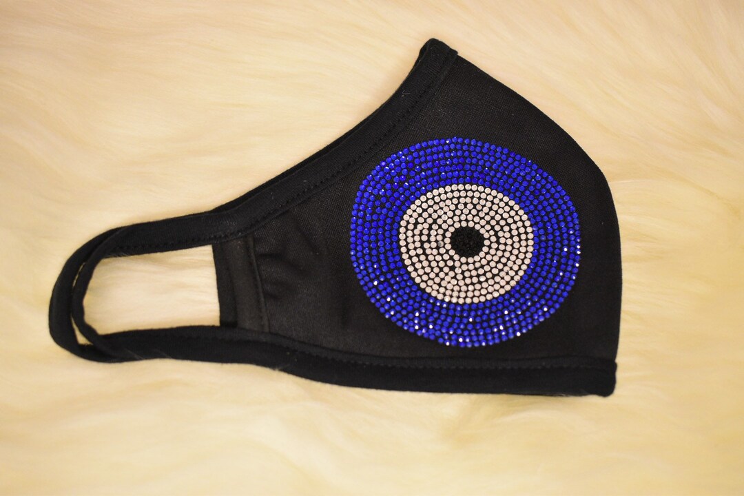 Rhinestone Evil Eye Face Mask: Reusable, Washable Adult Mask - Etsy