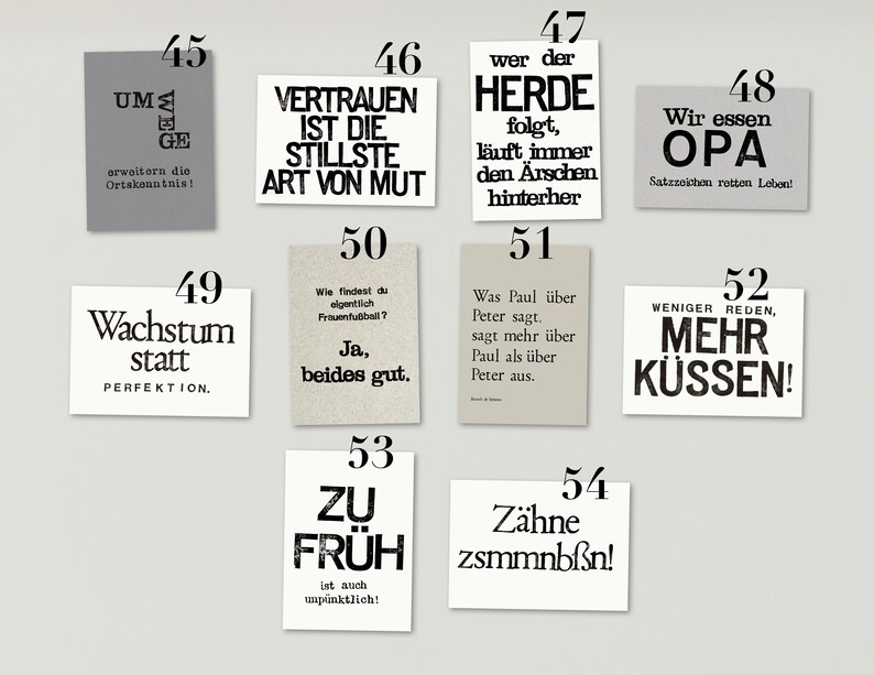 Postkarten individueller Mix Karten Set aus gestempelten - Etsy.de