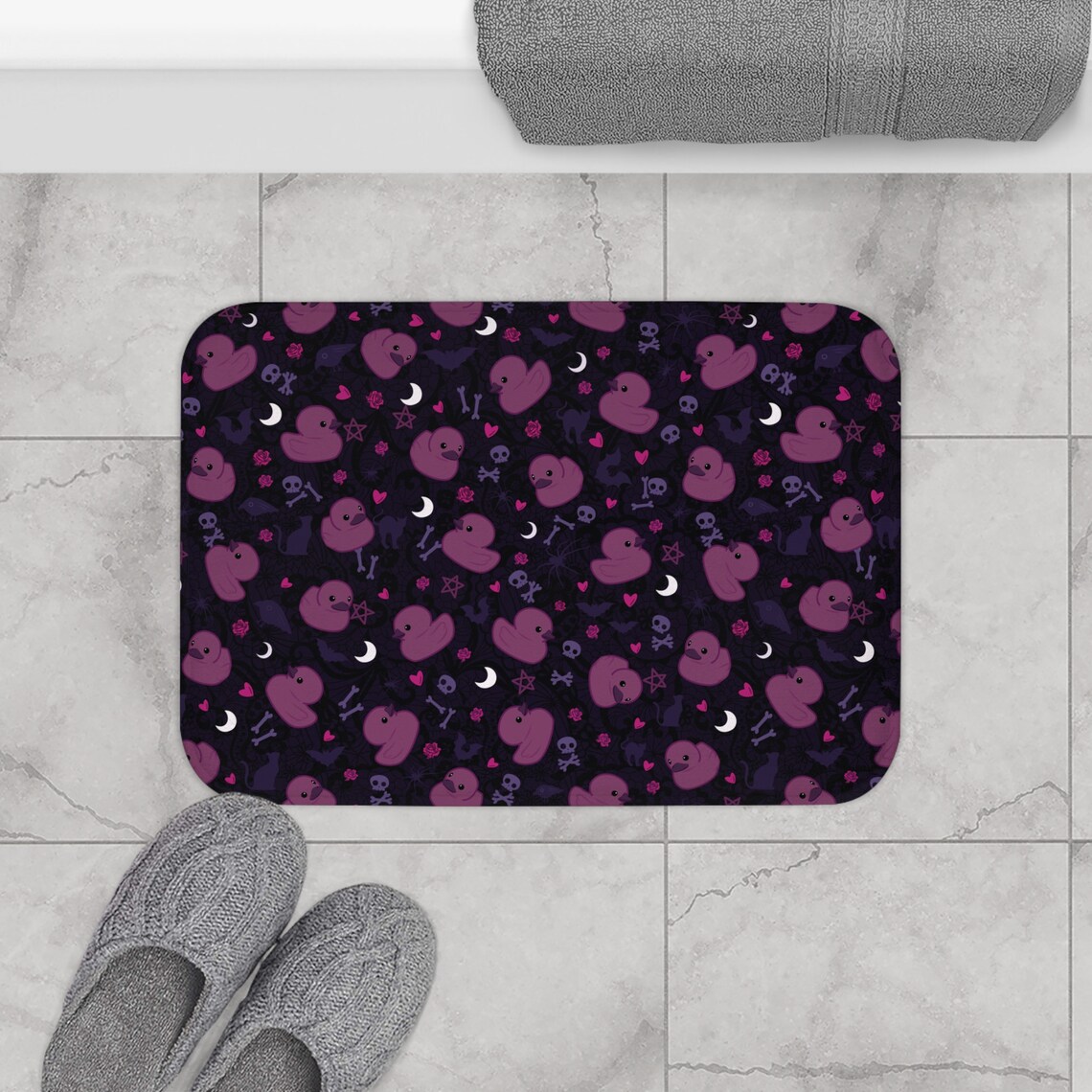 Goth Rubber Ducks Bath Mat Bathroom Home Decor Cute Toy - Etsy