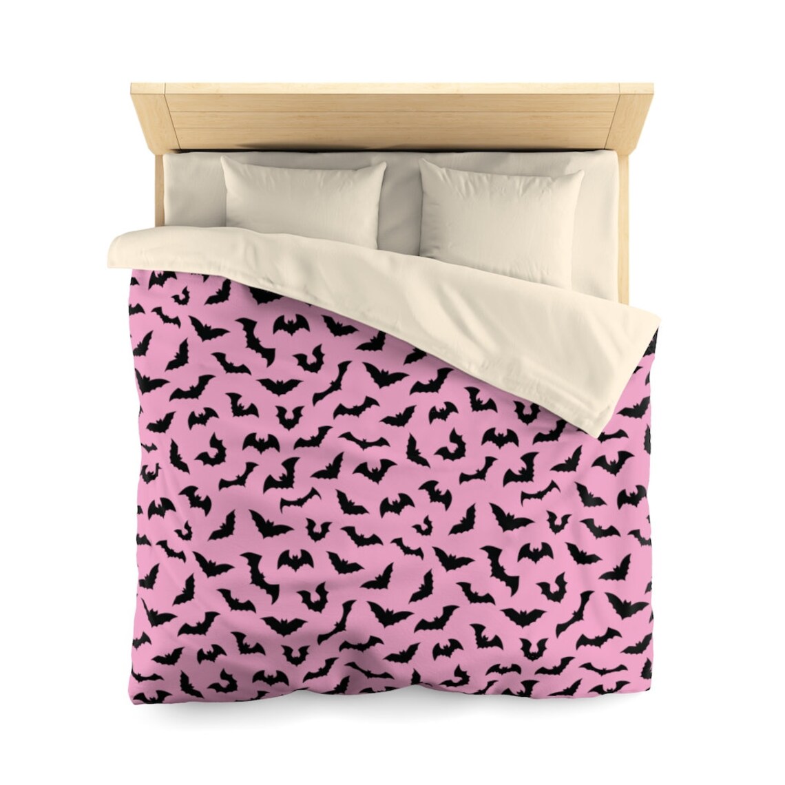 Pink Bats Microfiber Duvet Cover - Pastel Goth, Punk Gothic Scary ...