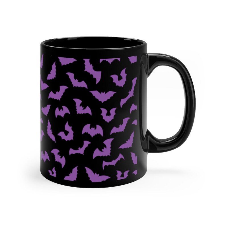 Pastel Goth Black Purple Pink Spooky Bats Mug 11oz Coffee Tea | Etsy