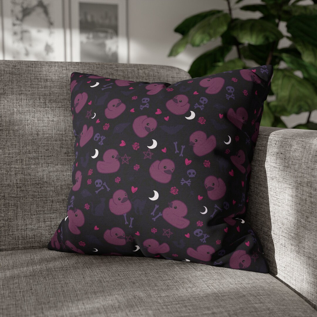 Goth Toy Duck Pillow Cover | Cute Kawaii Girly Spooky Dark Punk Emo ...