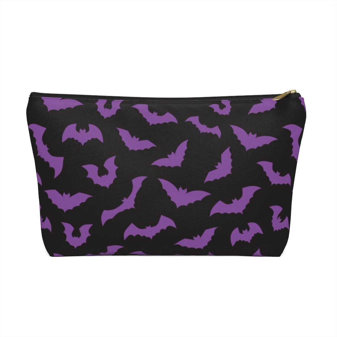 Pastel Goth Purple Bats Accessory Pouch Makeup Bag Pencil Pen Case ...