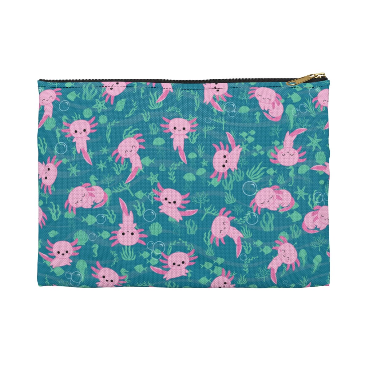 Kawaii Axolotl Makeup Bag Accessory Pouch Cute Pastel Pink - Etsy