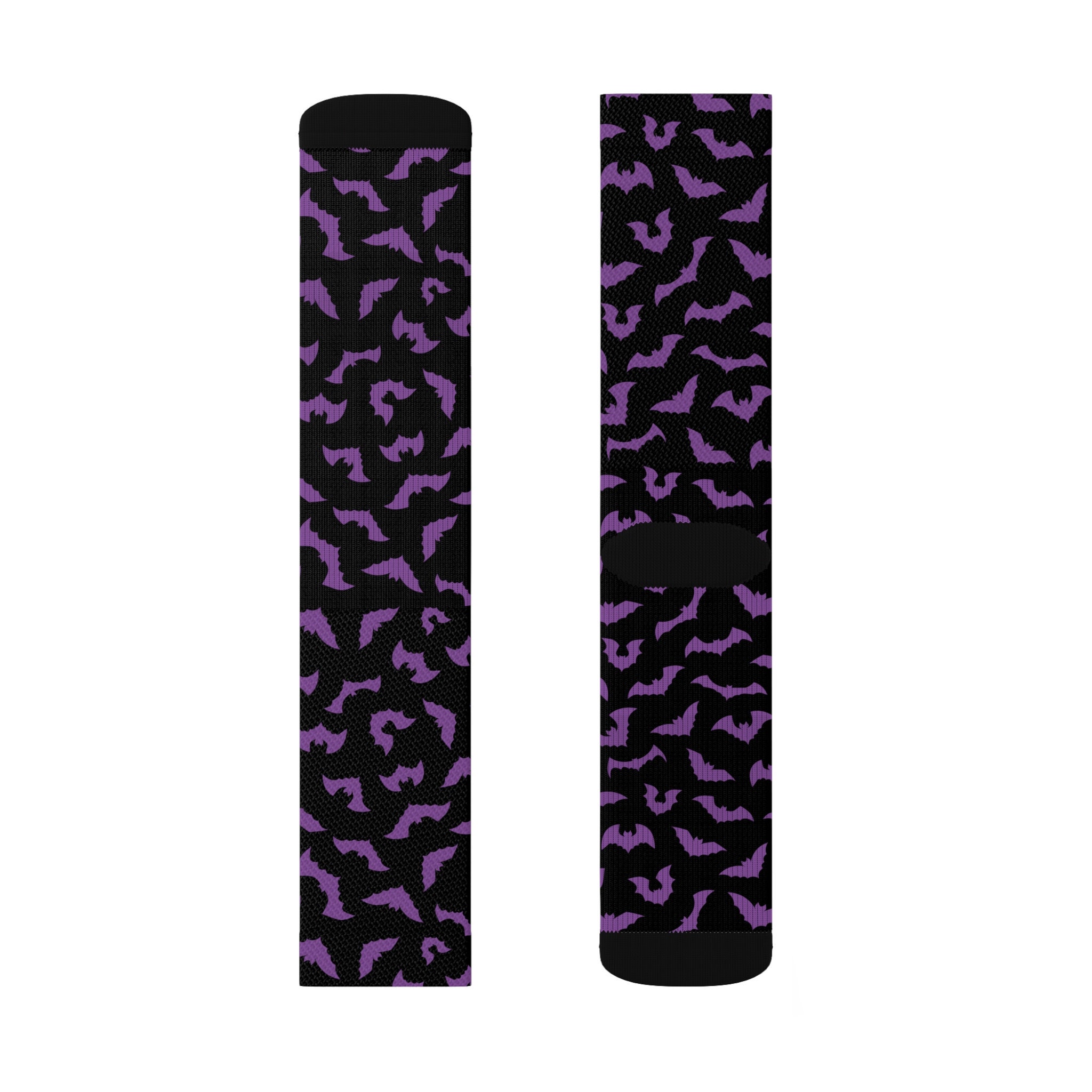 Purple Bats Socks Goth Spooky Halloween Candy Punk Scary - Etsy