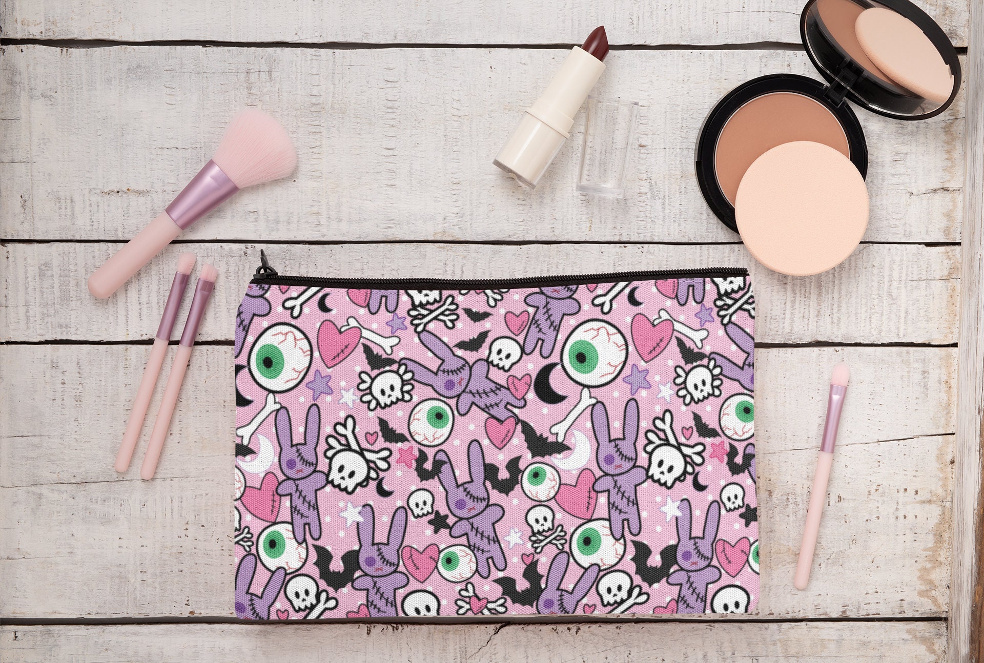 Pastel Goth Makeup Bag Accessory Pouch Pencil Case Cute | Etsy
