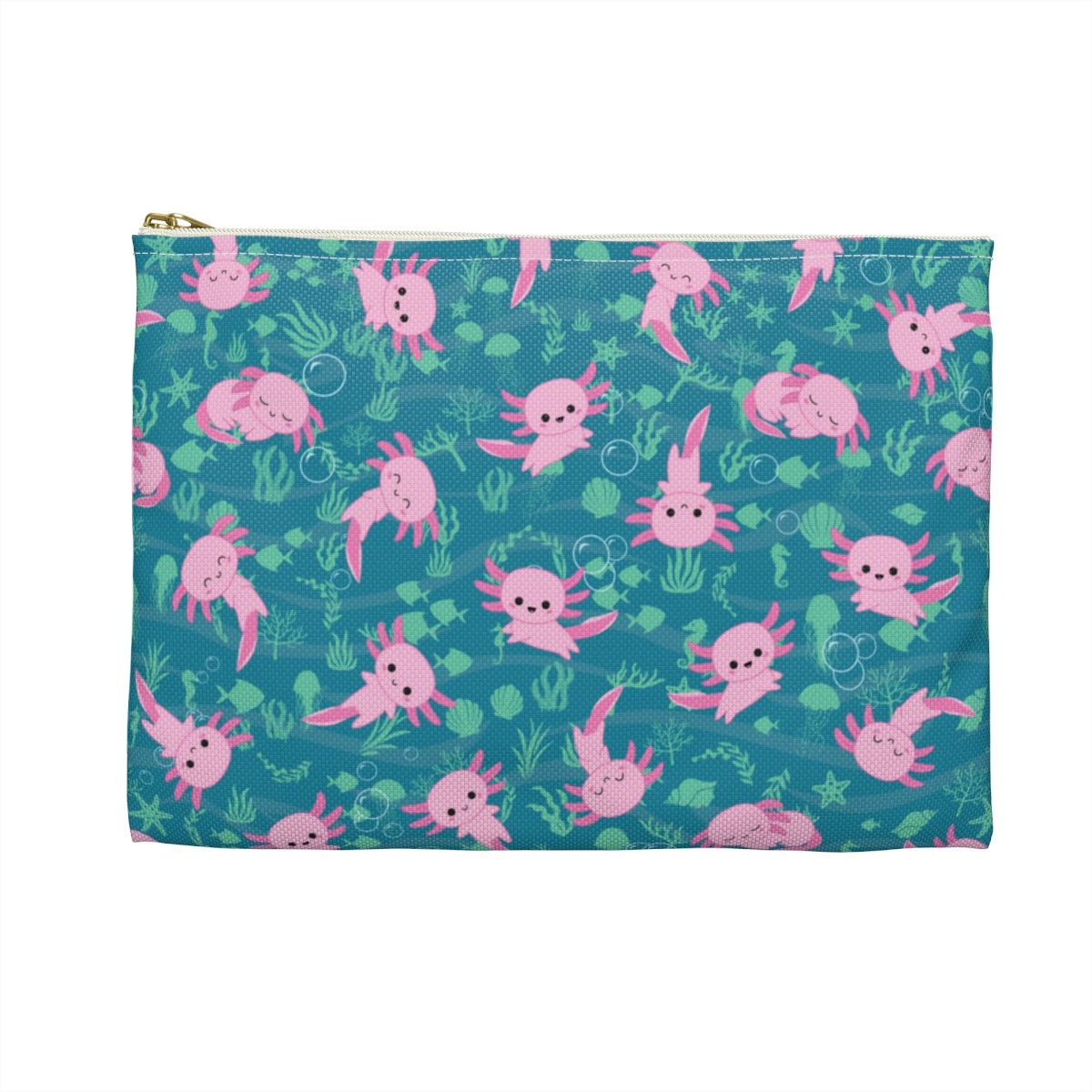 Kawaii Axolotl Makeup Bag Accessory Pouch Cute Pastel Pink - Etsy