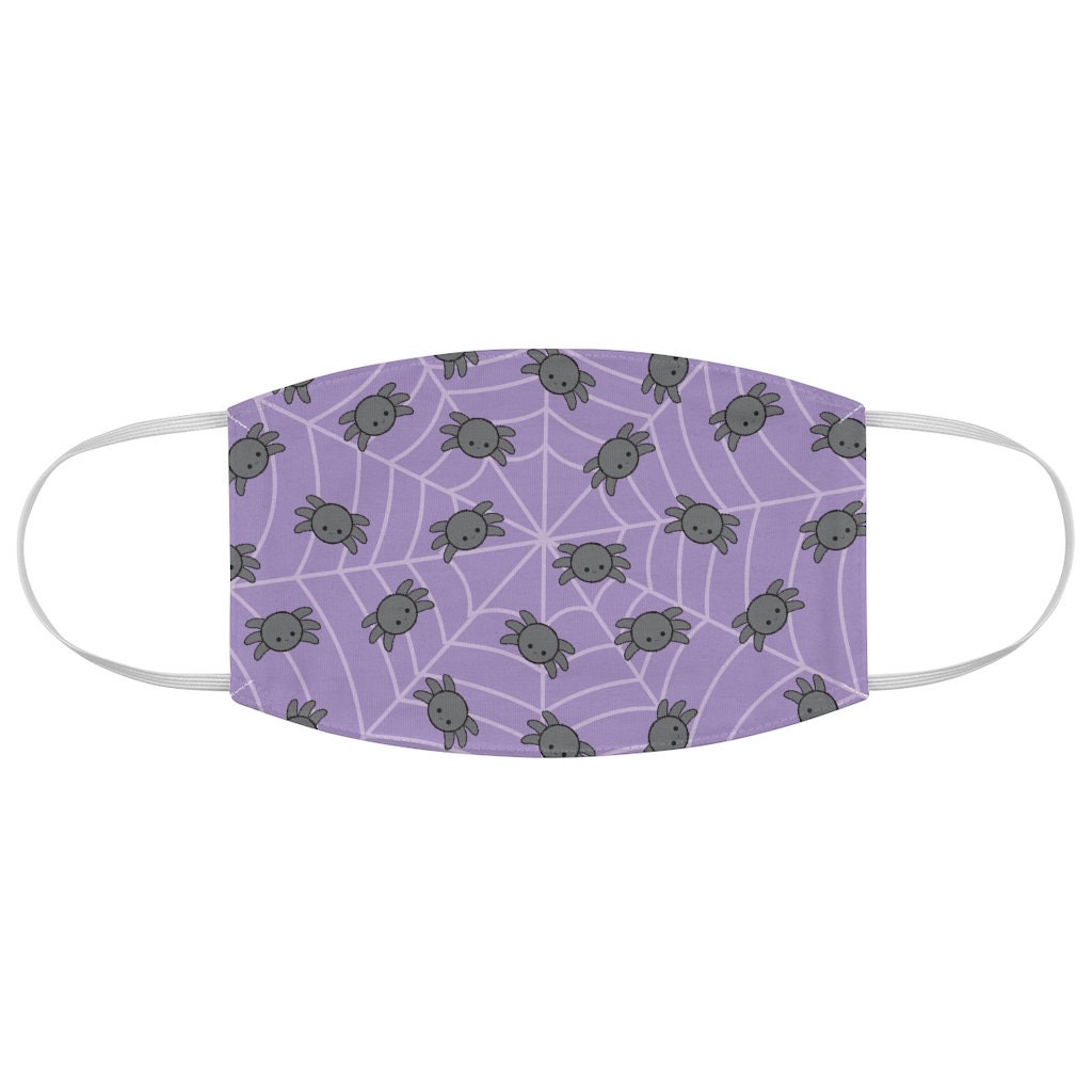 Kawaii Spiders Face Mask Purple Lilac Pastel Goth Spiders - Etsy