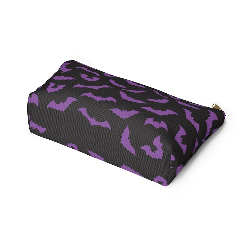 Pastel Goth Purple Bats Accessory Pouch Makeup Bag Pencil Pen Case ...