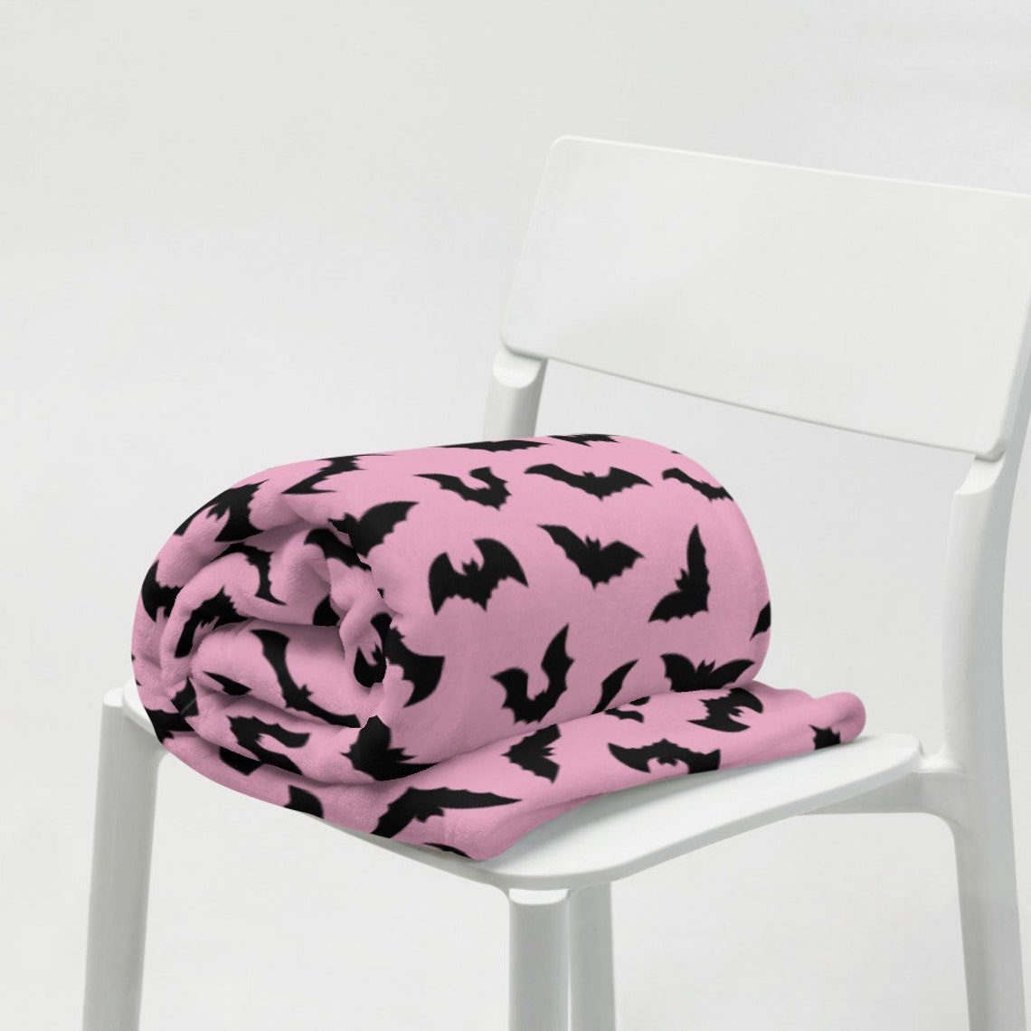 Pink Bats Throw Blanket Pastel Goth Spooky Cute Girly Pink - Etsy