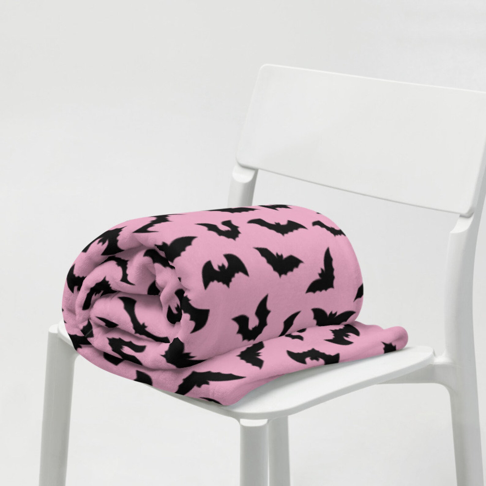 Pink Bats Throw Blanket Pastel Goth Spooky Cute Girly Pink - Etsy