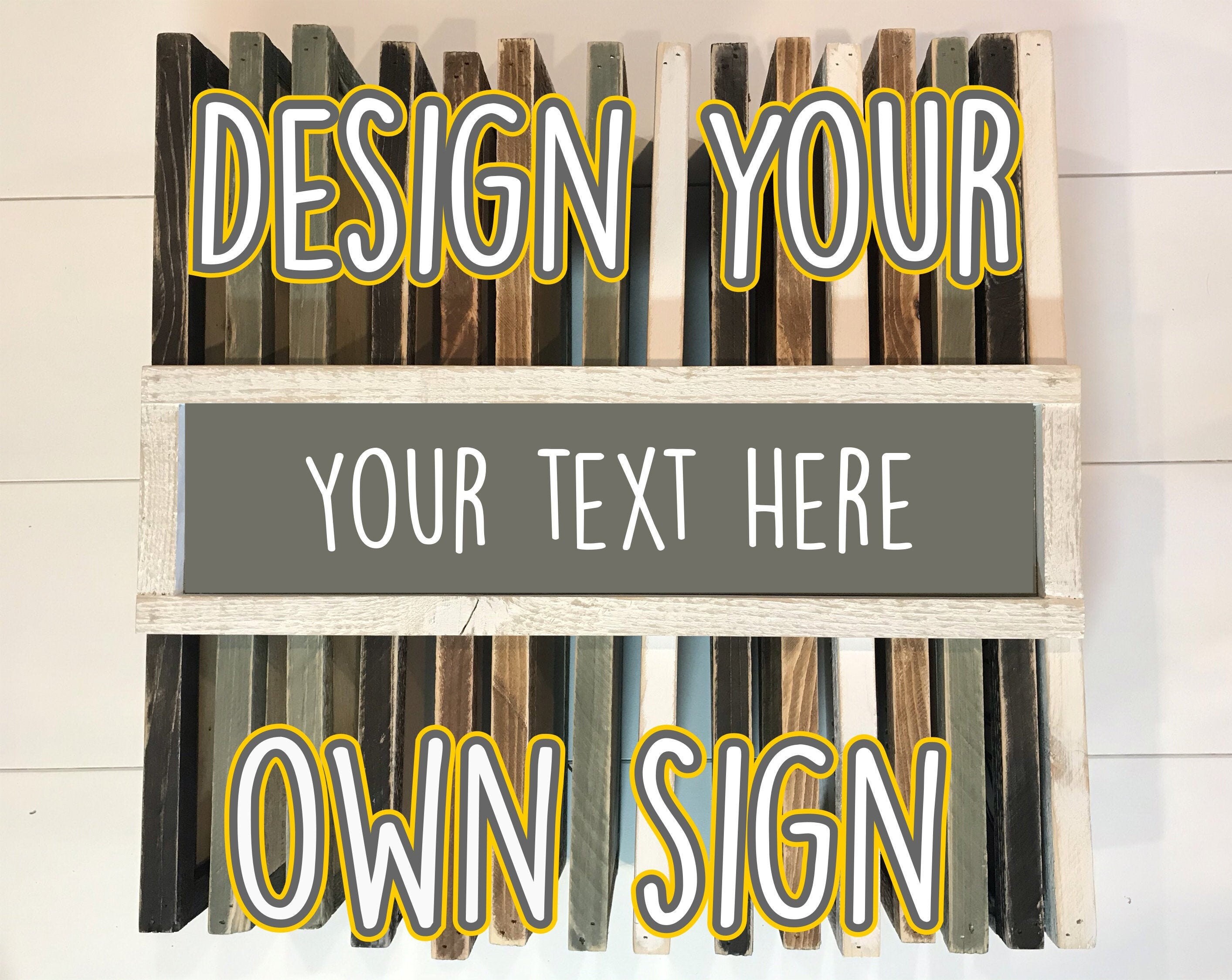 Design your own signs personalised sign name sign home | Etsy