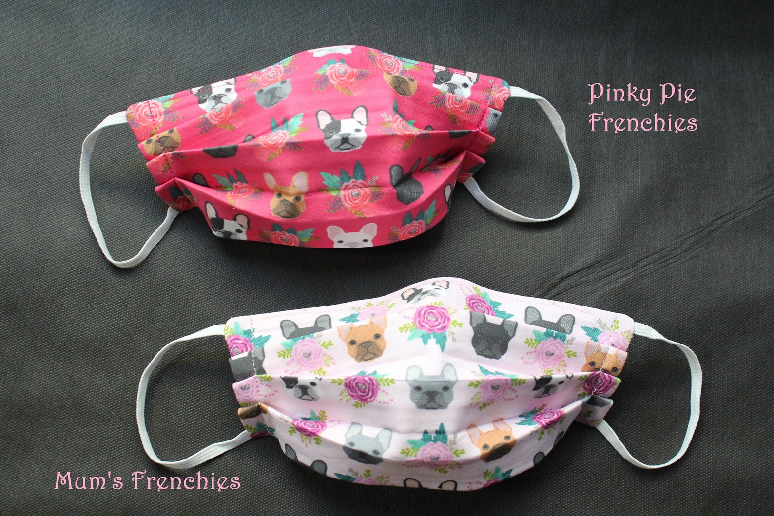 French Bulldog Cloth Face Mask-4 Ply With Nose Wire- 100% Cotton ...