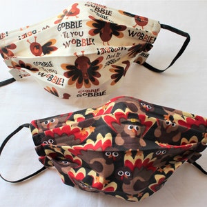Fall and Woodland Cloth Face Mask- 4 Layers With Nose Wire- 100% Cotton ...