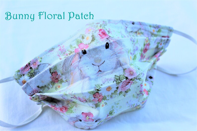 Spring Pastel Cloth Face Mask, 4 Ply With Nose Wire, 100% Cotton Spring ...