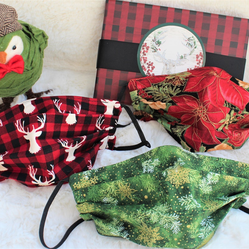 Christmas Face Masks - Etsy