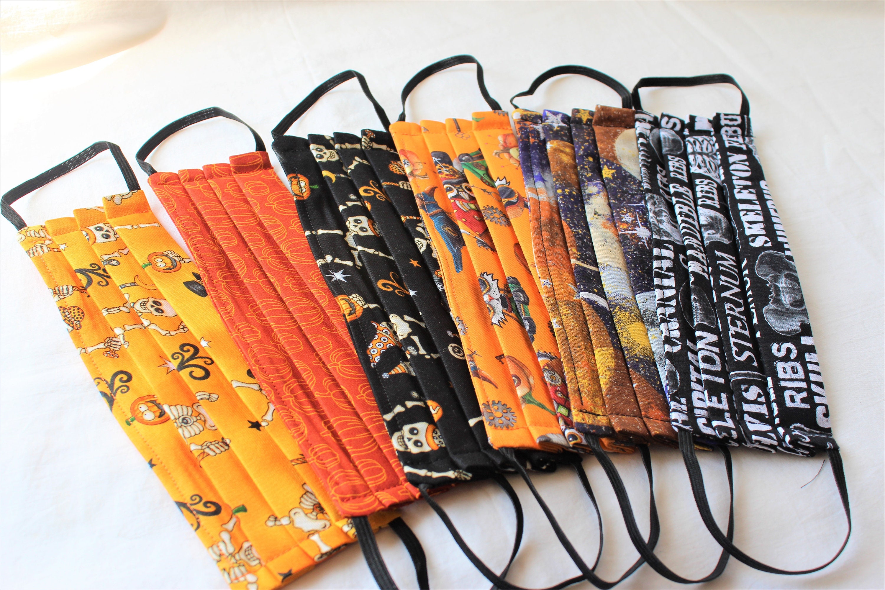 Fall Cloth Face Mask 4 Ply With Nose Wire 100% Cotton Fall, Face Mask ...