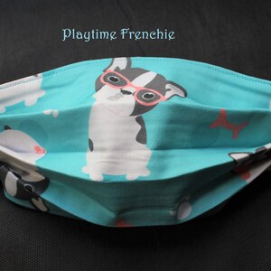 French Bulldog Cloth Face Mask-4 Ply With Nose Wire- 100% Cotton ...