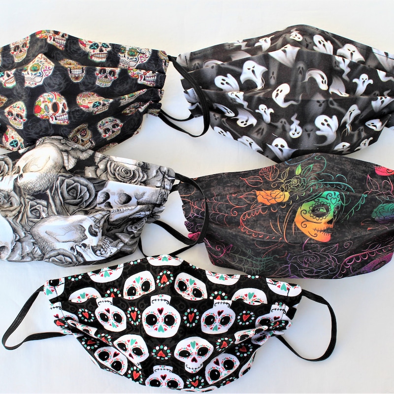 Dia De Los Muertos Face Mask - Etsy