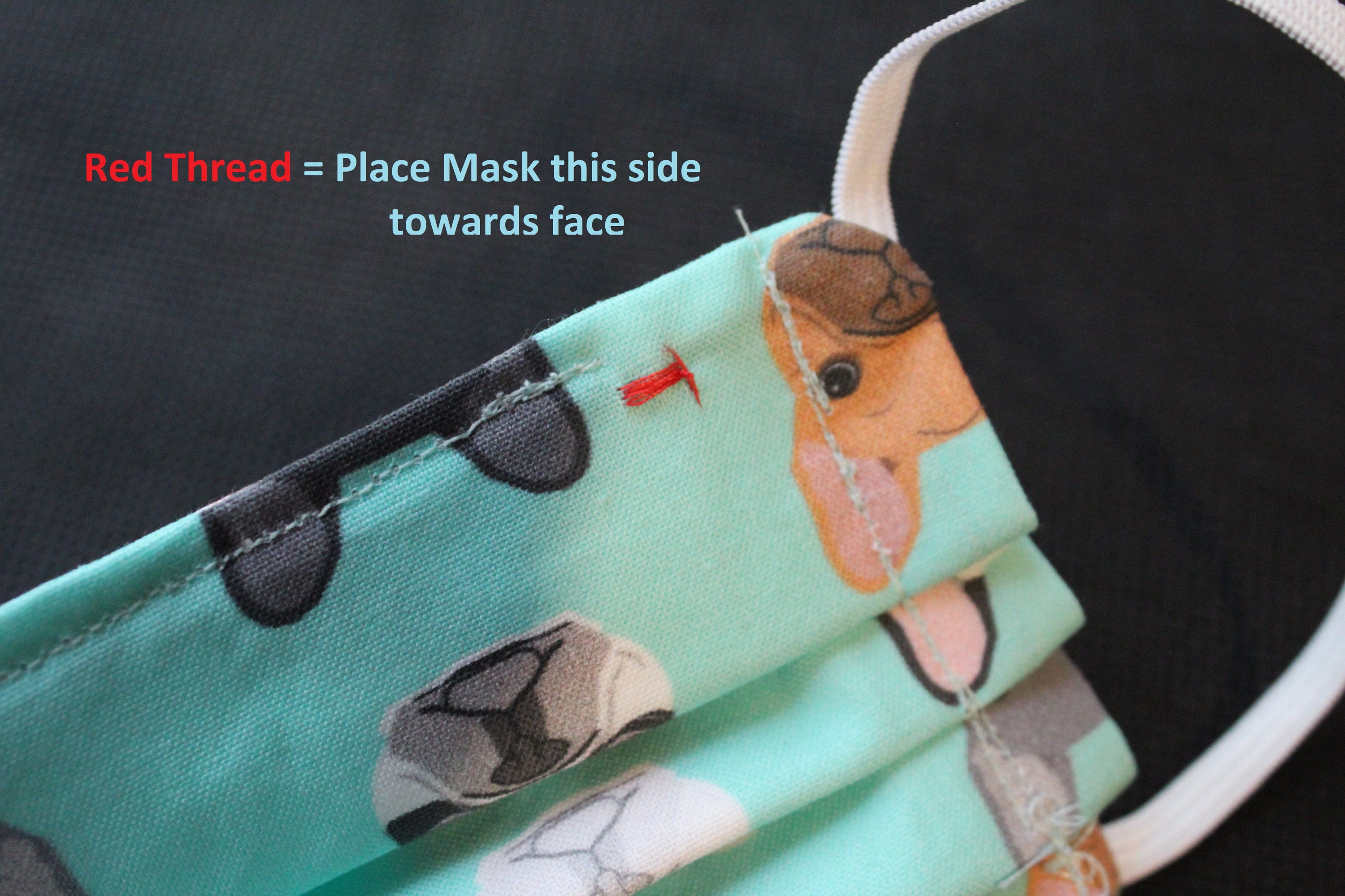 French Bulldog Cloth Face Mask-4 Ply With Nose Wire- 100% Cotton ...