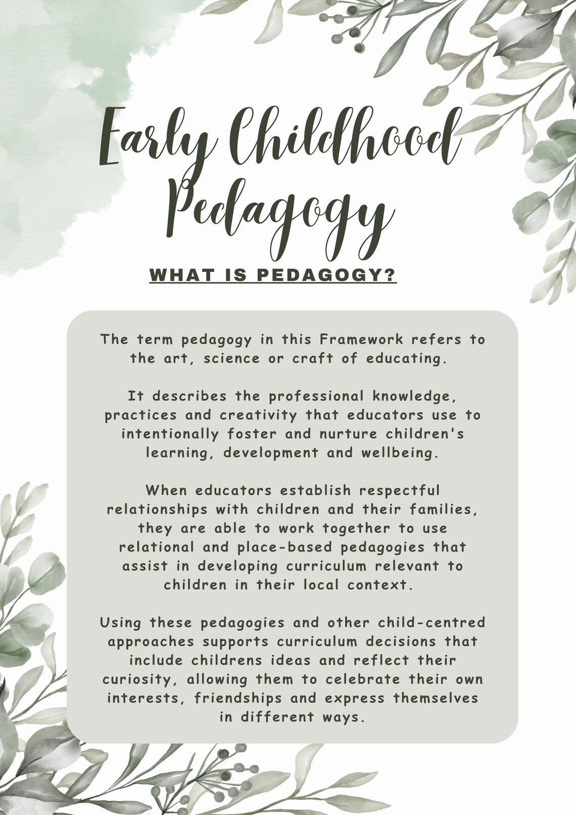 EYLF Version 2.0 Introductory Bundle Eucalyptus - Etsy Australia