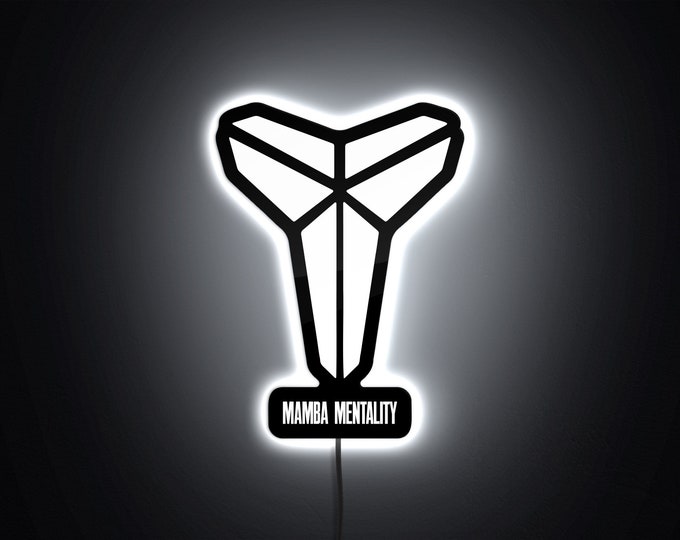 Mamba Mentality Logo LED Backlit LED Sign Kobe Bryant Hype | Etsy