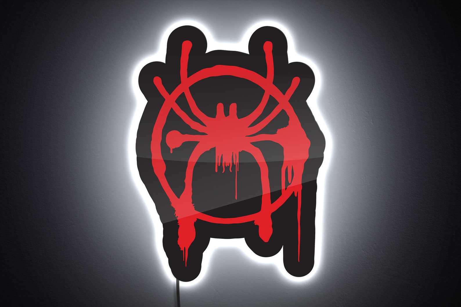 Spider-Man Miles Morales Logo LED Backlit Sign Marvel Comics | Etsy