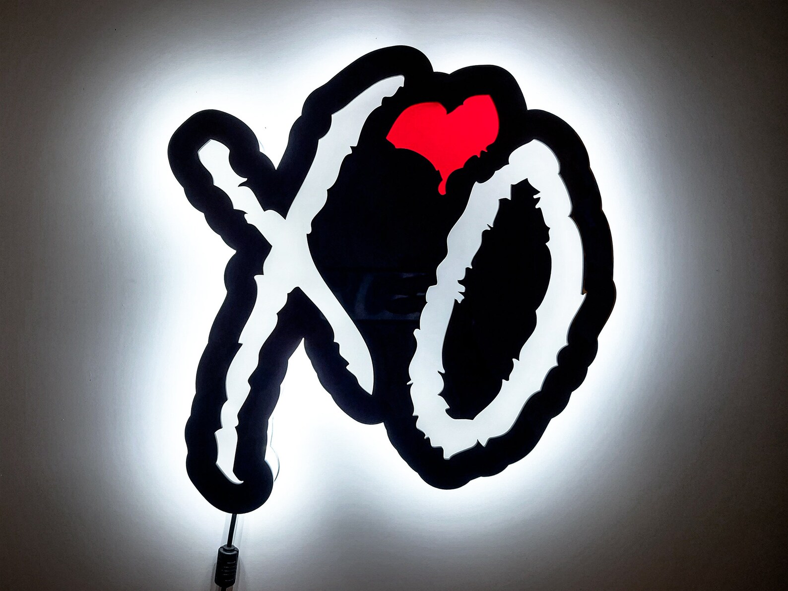 The Weeknd XO Heart LED Backlit Sign Abel Tesfaye Wall Art | Etsy