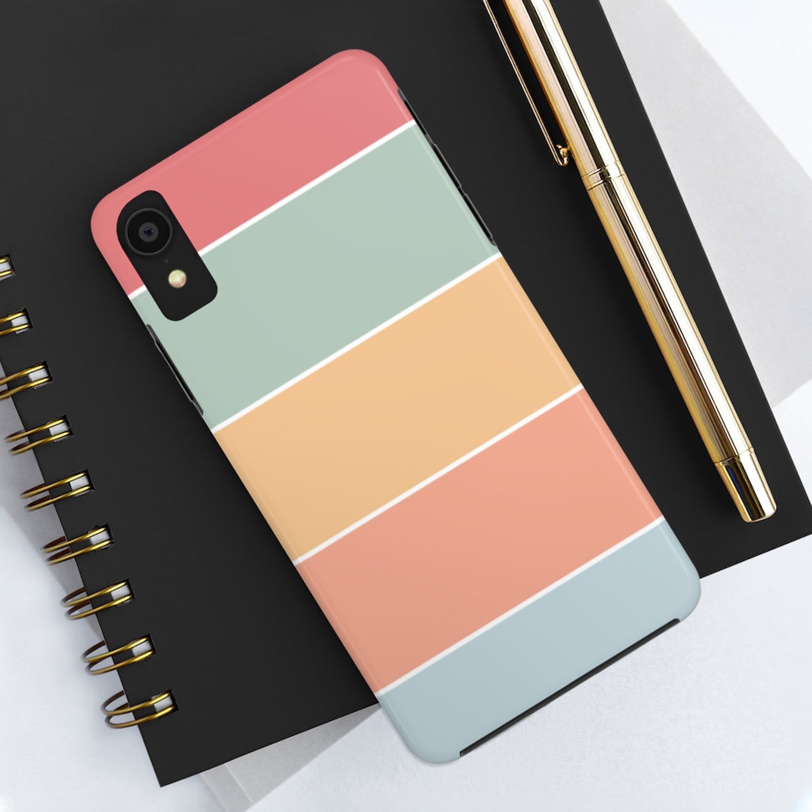 Color Block Stripes Phone Case Iphone Samsung Etsy