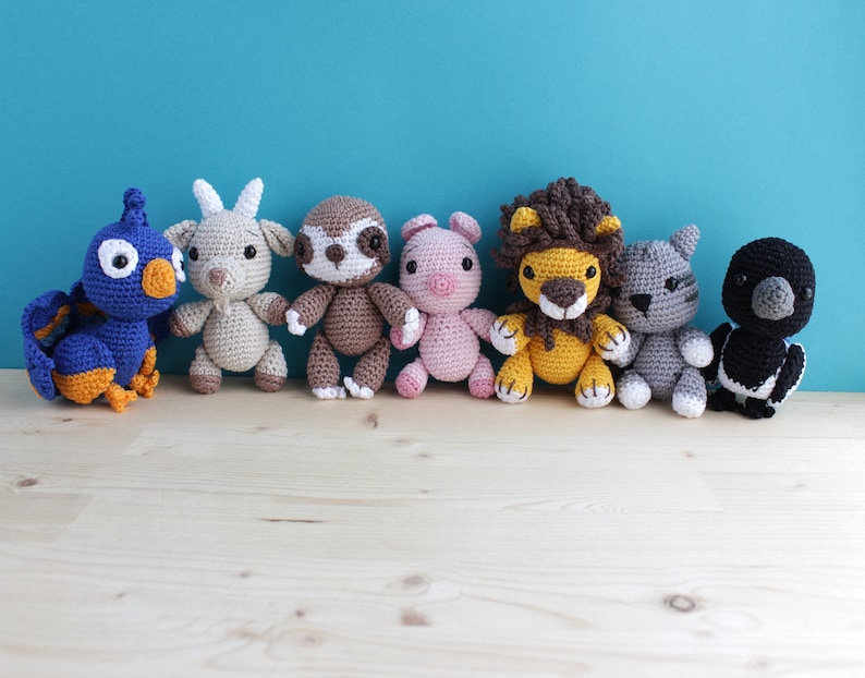 Mica the Magpie Amigurumi Magpie Crochet PDF Pattern | Etsy