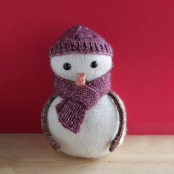 Snowman Knitting Pattern - Etsy UK