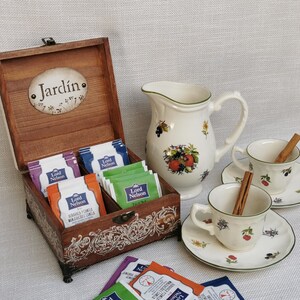 Personalized Wooden Tea Box With Removable Slots, Tea Lover Gift ...