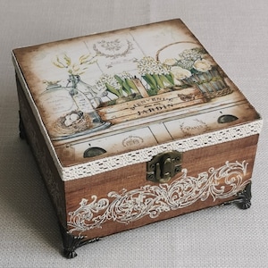Personalized Wooden Tea Box With Removable Slots, Tea Lover Gift ...