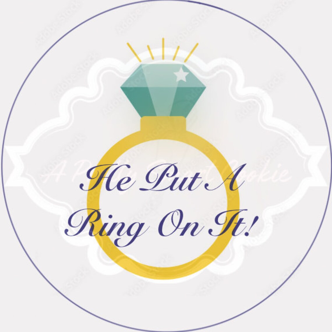 He Put a Ring on It Printable Gift Tags for Wedding Cookies - Elevate ...
