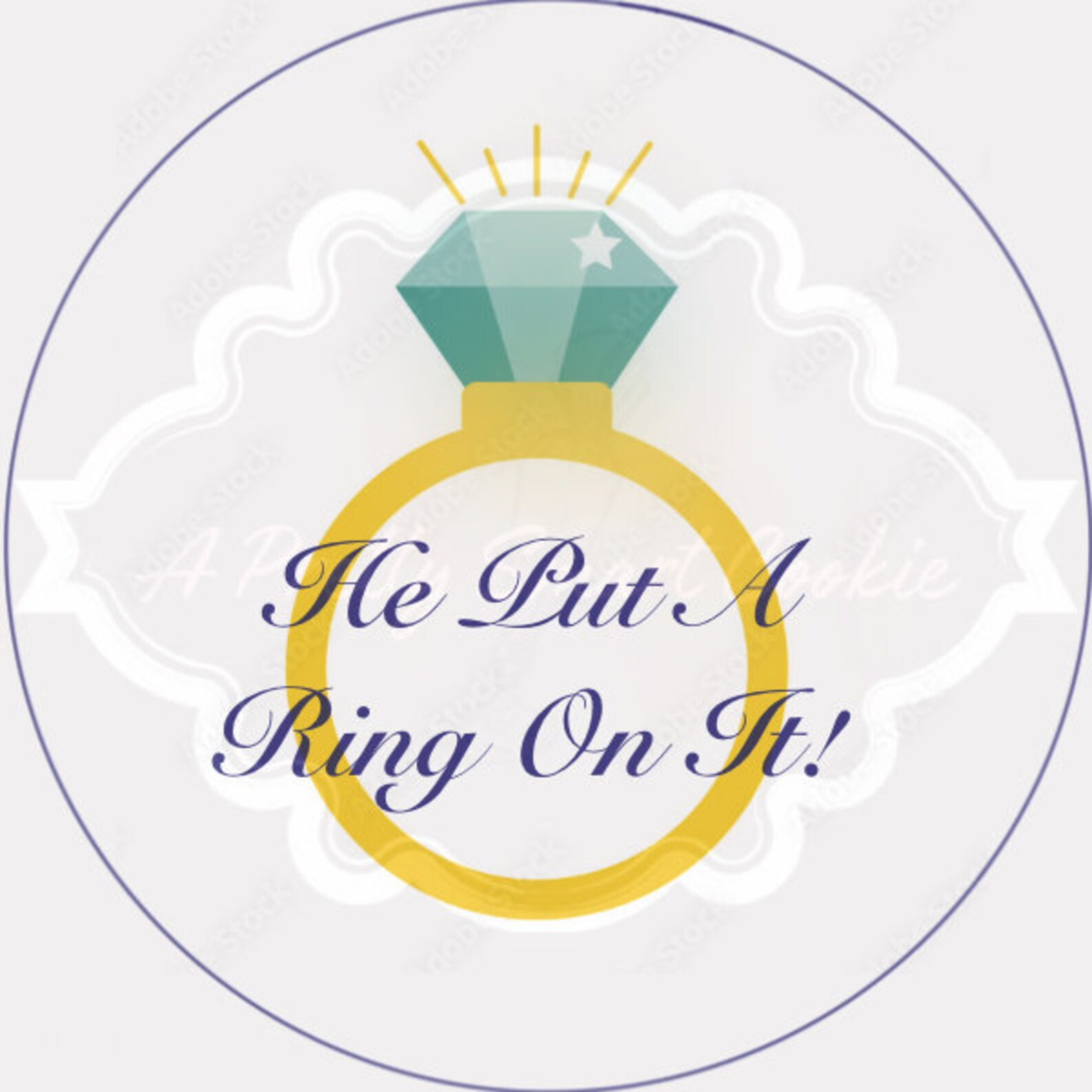 He Put a Ring on It Printable Gift Tags for Wedding Cookies - Elevate ...