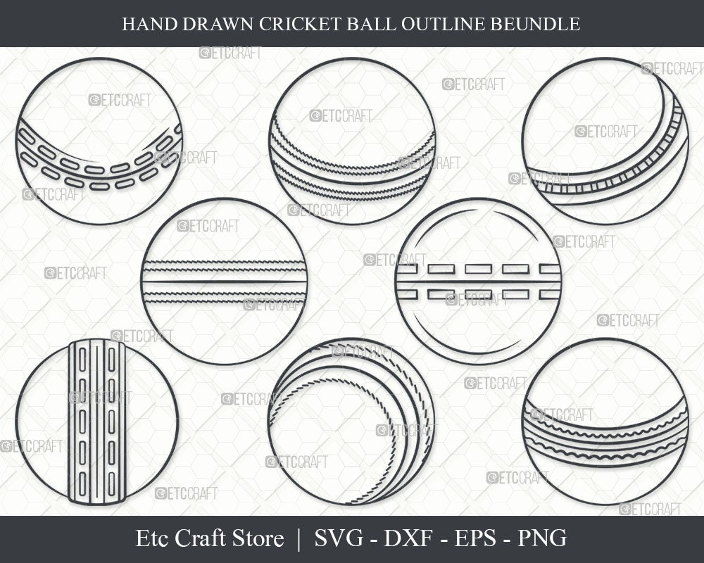 Cricket Ball SVG Ball Outline Sports Svg Cricket Svg Ball - Etsy Australia